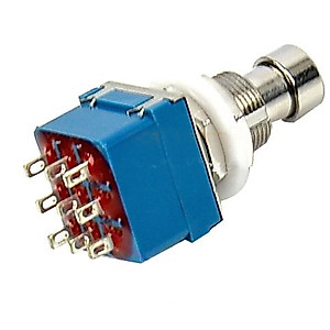 ESUPPORT 3PDT 9 Pins Box Stomp Guitar Effect Pedal Foot Switch True Bypass Metal Pack of 5
