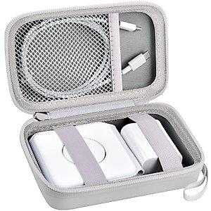 Travel Case for UCOMX for Nano/for Iseyyox/for LISEN/for RTOPS 3 in 1 Wireless Charger, Foldable Magnetic Charging Station Storage Holder Bag for Fast Charge Pad Cable and Adapter, White-Box Only