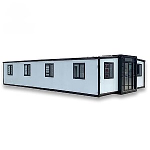Generic 40x20ft Portable Prefabricated Tiny Home: Expandable Plastic Prefab House for Hotel, Booth, Office, and More - Complete with Restroom