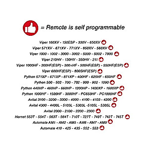 KeylessOption Keyless Entry Remote Starter Car Key Fob Alarm for Aftermarket Viper Automate EZSDEI474V 474V (Pack of 2)