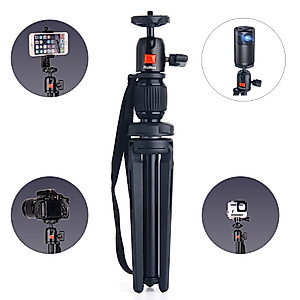 Tripod Stand Compatible with Anker Nebula Capsule Series, Universal Mini Camera Tripod, Aluminum Alloy Portable Projector Stand for Capsule, Capsule Max, and Capsule II with Swivel Ball Head