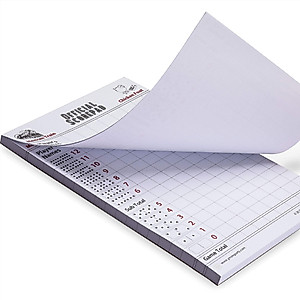 Yellow Mountain Imports Mexican Train and Chicken Foot Dominoes Scorepad/Scoring Sheets (8.2 x 5.5 Inches) - 60 Sheets