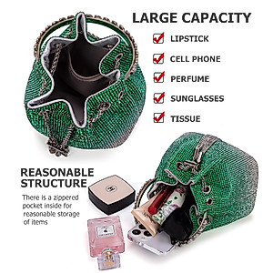 Sweetovo Bling Crystal Rhinestone Purse for Women Sparkly Clutch Handbag Crossbody Bag for Evening Wedding Party Prom