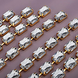 Xerling Large Crystal Tassels Dangling Bohemian Bib Necklaces for Women Oversized Layered Chain Necklaces for Photo Shoot Statement Choker Necklaces (Gold)