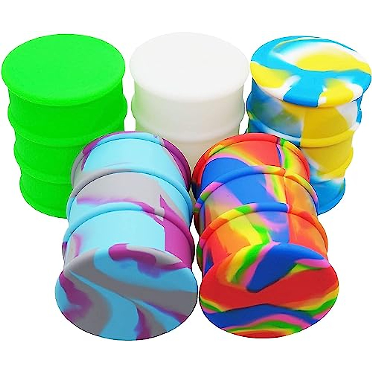 vitakiwi 500ml Large Silicone Containers with Barrel Shape Non-stick Food Storage Jar (5)