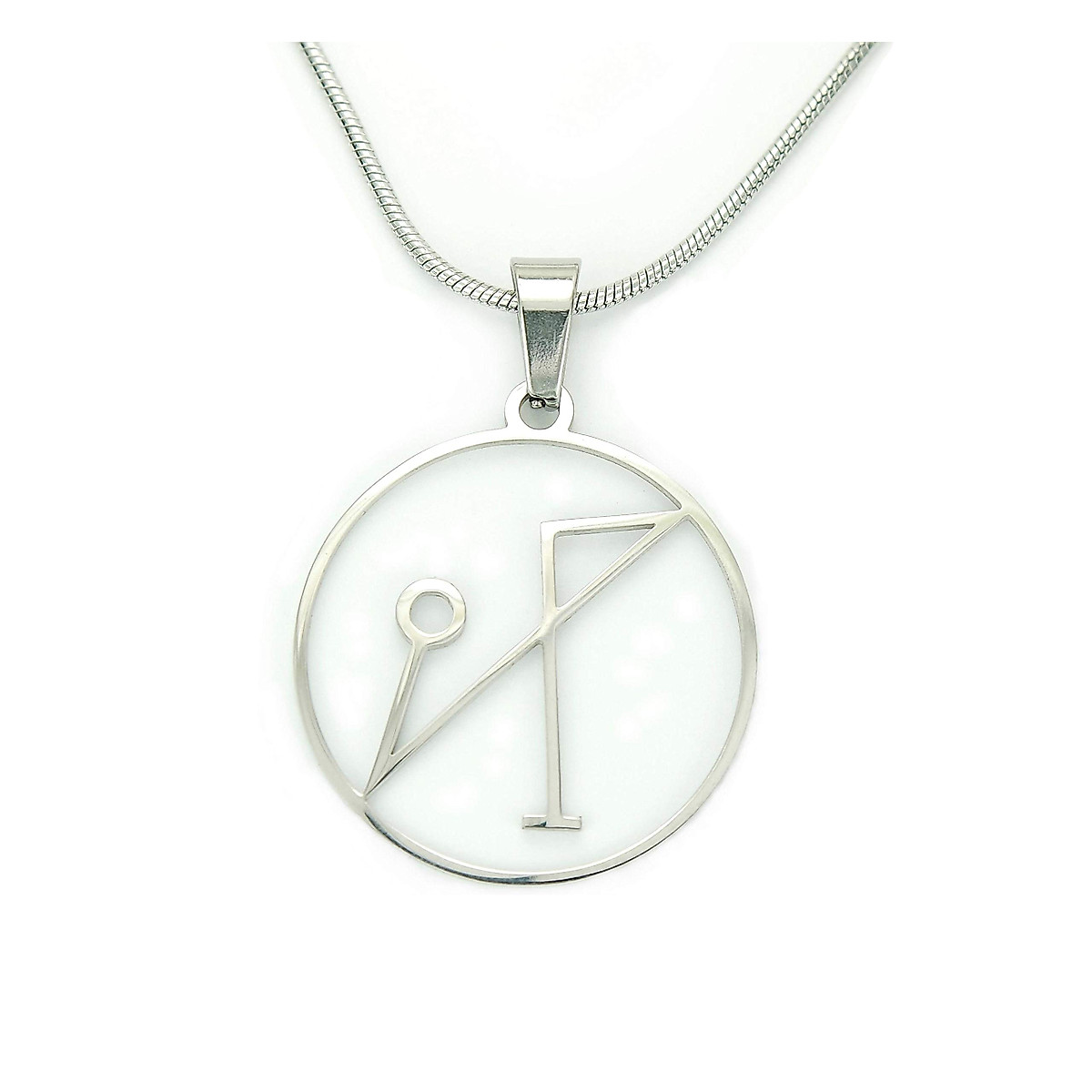 Ann Claridge Sigil of Archangel Michael Necklace, 20" Stainless Snake Chain with Powerful Saint Michael Sigil Charm Pendant