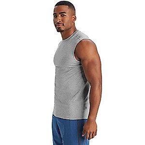 C9 Champion mens Sleeveless Tech Tee T Shirt, Comfort Gray Heather, Large US