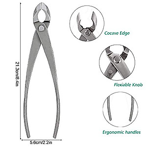 MAVIS LAVEN Branch Cutter 8inch Concave Cutter Bonsai Tools Carbon Steel Gardening Shears Scissors Tools