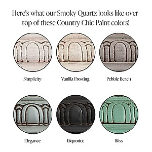 Furniture Glaze - Antique Patina Special Effects Glaze for Chalk Style Furniture Paint, Eco-Friendly Wood Stain, 6 Color Choices - Smoky Quartz [Chocolate Brown] - (4 oz)