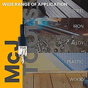McJ Tools 2-1/2 Inch HSS M2 Drill Bit Hole Saw for Metal, Steel, Iron, Alloy, Ideal for Electricians, Plumbers, DIYs, Metal Professionals 2 Pack