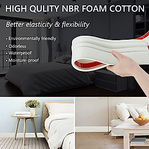 Flexible Peel and Stick Rubber Wall Base Cove Base Moulding Trim, 4 Inch Vinyl, Beige (16.4FT)