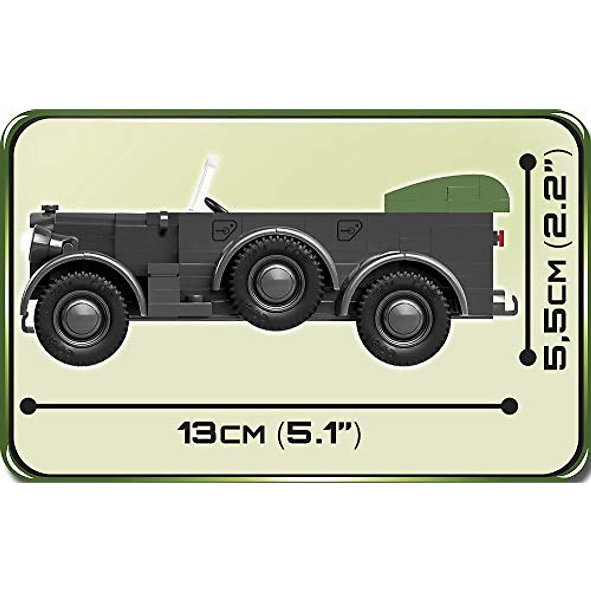 COBI Historical Collection 1937 Horch 901 (Kfz.15) German Off-Road Car, Black