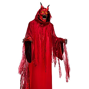 Spirit Halloween 4.9 Ft Hell Spawn Animatronic | Animated Decoration | Body Extends | Light Up LED Eyes | Speaks Phrases