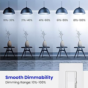 Feit Electric LED Clear A19 Medium Base Light Bulb - 60W Equivalent - 15 Year Life - 810 Lumen - 5000K Daylight - Dimmable | 4-Pack