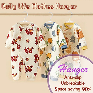 trusir Kids Hangers 100 Pack - 11. 5 Inch Baby Hangers for Closet - White Hangers for Closet - Toddler Hangers for Clost & Child Clothes for Clost - Ideal for Baby Standard Use (White)