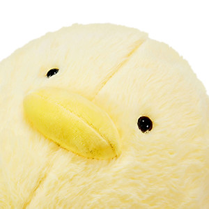 Omkzanbi Cute Duck Plush with Knife, Yellow Duck Softed Stuffed Animals Duckling Throw Pillow Plush Toy Kids Adult Funny Gift (Yellow, 11.2 inch)