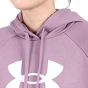 Under Armour Womens Rival Fleece Big Logo Hoodie, (500) Misty Purple / / White, X-Large