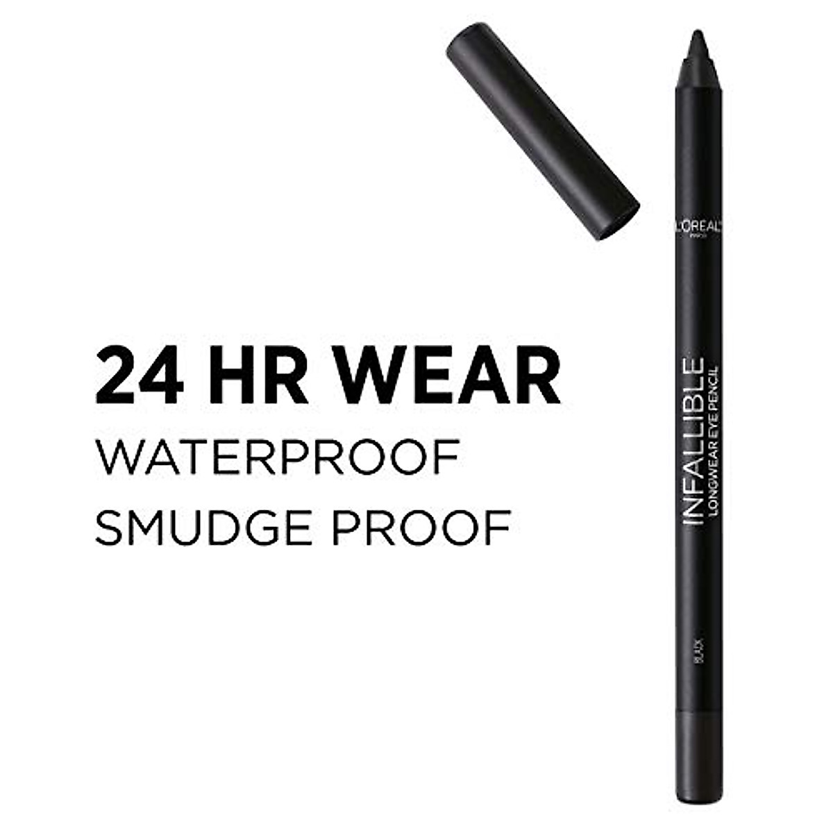L’Oréal Paris Makeup Infallible Pro-Last Pencil Eyeliner, Waterproof and Smudge-Resistant, Glides on Easily to Create any Look, Purple, 0.042 oz.