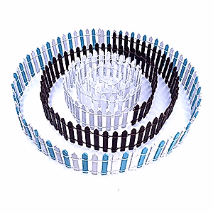 3 Pack 40 Inch Miniature Mini Fairy Garden Wood Ornament Micro-Landscape Wooden Decorative Picket Fence for DIY Crafts Project Dollhouse Flower Bowl Decor Christmas Moss Crop