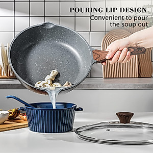 SENSARTE Nonstick Deep Frying Pan Skillet, 12-inch Saute Pan with Lid, Stay-cool Handle, Chef Pan Healthy Stone Cookware Cooking Pan, Induction Compatible, PFOA Free