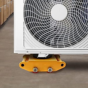 plytinsg 6T Car Dolly Machine Skates Shipping Container Wheels Industrial Mover 13200LBS Machinery Skate with Steel Rollers Cap 360 Degree Rotation USA Stock