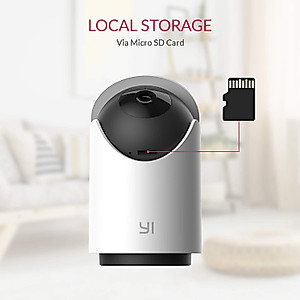 YI Pet Security Camera 1pc, 1080p 360-degree Pan-Tilt Smart Indoor IP Cam with Night Vision, 2-Way Audio, Motion-Tracking，Human Detection, Phone App, Compatible with Alexa and Google