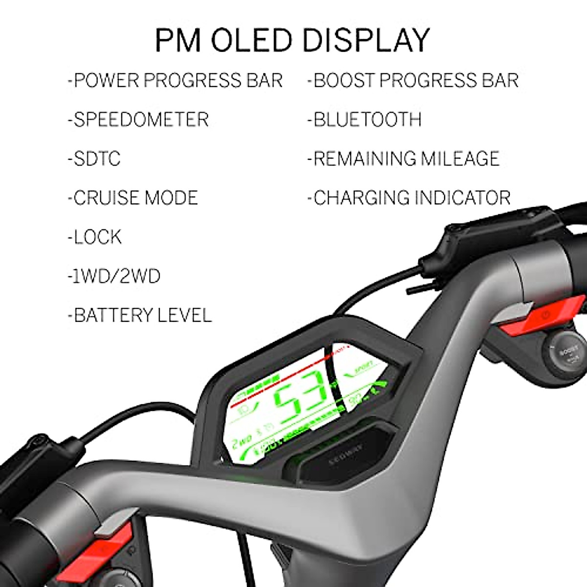 Segway SuperScooter GT2P Electric Scooter, Up to 55.9 Miles and 43.5 MPH, E Scooter Adults for Commuting w/t 11" Anti-Puncture Tubeless Tires, 2WD, Transparent Display, Suspension System