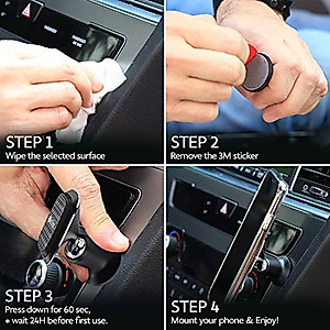 Bestrix Magnetic Phone Car Holder | Universal Magnetic Phone Mount for Car Dashboard Compatible iPhone 13 Pro max, 13 Pro, 12, 11, Xr Xs XS MAX X 8 8Plus 7 and All Smartphones up to 6.5" (Black)