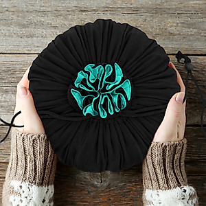 SIQUK Large Dice Bag with Pockets Big Capacity Dice Bag Drawstring Dice Pouch DND Dice Storage Bag for RPG MTG Table Games, Hold Over 300 Dice, Rose Red