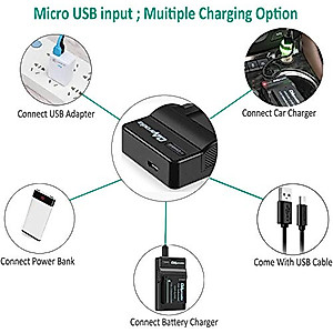 OAproda 2 Pack NB-6L/ NB-6LH Battery and Ultra Slim Micro USB Charger for Canon PowerShot SX530 HS, SX710 HS, SX700 HS, SX610 HS, SX600 HS, SX540 HS, SX510 HS, SX500 is, SX280 HS, SX270 HS, D30, S90