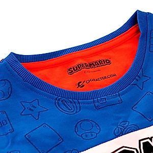 SUPER MARIO Boys Gaming Sweatshirt and Joggers Set 2 Piece Outfit Set for Kids Multicolor 8