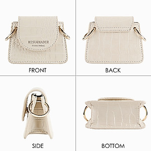 Linkidea Mini Purse for Women, Crocodile Pattern Mini Cute Crossbody Bag, Small Clutch Handbag for Daily Wedding Party Prom