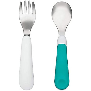 OXO Tot Training Fork and Spoon Set, Teal/Navy (2 Pack) …