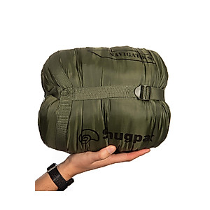 Snugpak Basecamp Ops Navigator Sleeping Bag with Compression Stuff Sack, Left Hand Zip, Olive