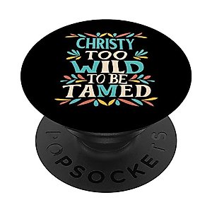 CHRISTY Name Cute Retro Girls Wildflower CHRISTY Name PopSockets Standard PopGrip