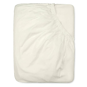 Gold Moon 400-Thread-Count 100% Egyptian Cotton King Size Sheet Set, Super Soft, Breathable, Solid Sateen Finish, 4 Piece Set, 16 Deep Pocket, Ivory