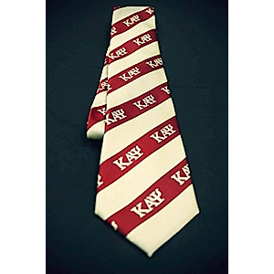 Kappa Alpha Psi Greek Letter Neck Tie. Comes in Crimson & Cream.