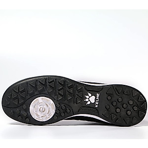 KELME Men's Soccer Shoes Arch Support Cleats Professional Futsal Sneaker Breathable Athletic Football Boots for Outdoor Indoor TF Black 10.5