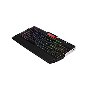 EVGA Z10 RGB Gaming Keyboard, RGB Backlit LED, Mechanical Brown Switches, Onboard LCD Display, Macro Gaming Keys