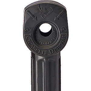 Justrite, Personal Smoker’s Cease-Fire Outdoor Ashtray, Polyethylene Standing Ashtray with Steel Bucket, 1 Gallon, Black, 26806D