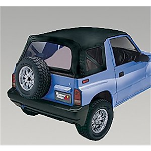 Rugged Ridge 53722.15 XHD Soft Top, Black Denim, Clear Windows; 88-94 Suzuki Sidekicks