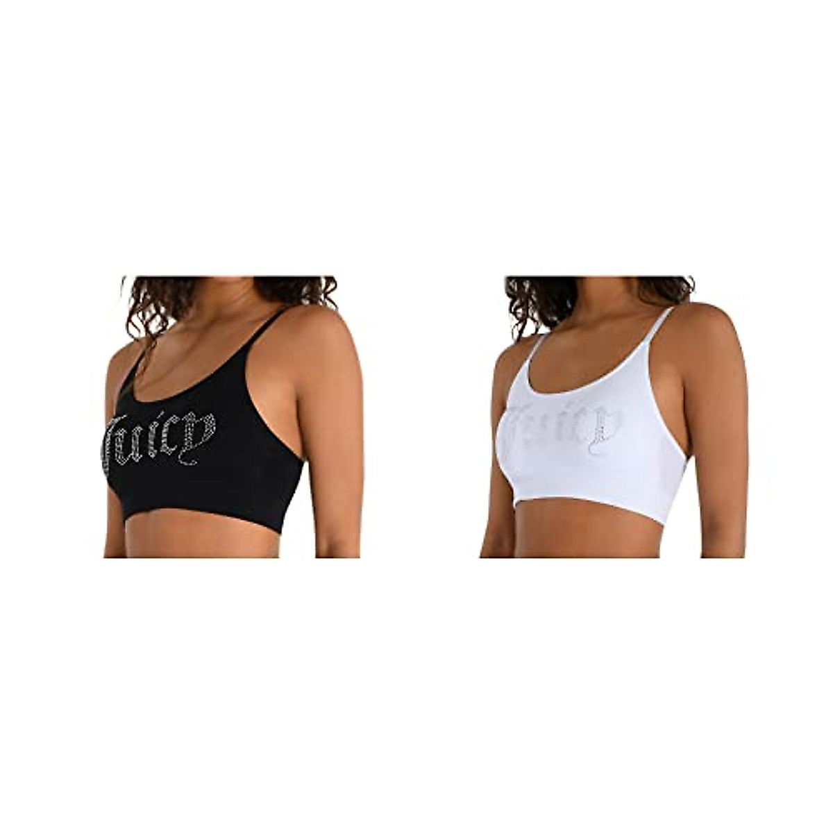 Juicy Couture 2 Pack Seamless Comfort Bra (as1, Alpha, l, Regular, Regular, Black/White)