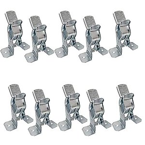 Bulldog Clamp (10 Pack) Spring Grip Garage Closet Wall Organizer for Brooms, Mops, Rakes, Etc.