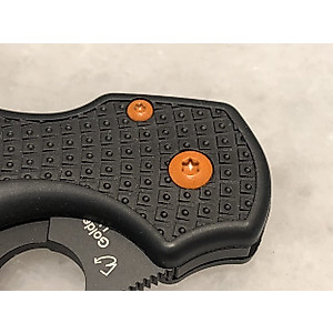 Flat Orange Screws Set For Spyderco Para 3 FRN Lightweight Knife C223PBK 6pcs