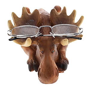 Top Brass Whimsical Lazy Moose Figurine/Organizer - Eyeglasses Sunglasses Cell Phone Keys Rings Jewelry Holder Keeper