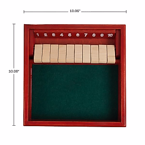 Shut The Box Game Wooden Set – Easy to Learn Math and Strategy Game for All Ages – Family Games for Home, Travel, and Camping by Trademark Games