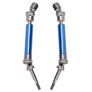 Tbest RC Rear Drive Shaft Set, 1/10 RC Metal CVD Shaft Fit for Slash Car NSV775(Dark Blue) Axles 2Wd 67 C-10 Slash Drag Upgrades Tra2Wd
