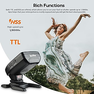 Godox XPro-S TTL Wireless Flash Trigger for Sony Camera, 2.4G Wirless Flash Transmitter HSS 1/8000s, TTL-Convert-Manual Function, 11 Customizable Functions, Big LCD Screen, 16 Groups and 32 Channels
