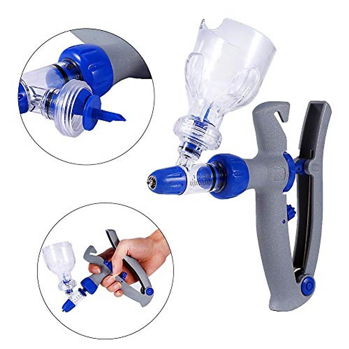 5ml Veterinary Injector Adjustable and Continuous Automatic Self Refill Syringe for Livestock Cattle Chicken Sheep Pig