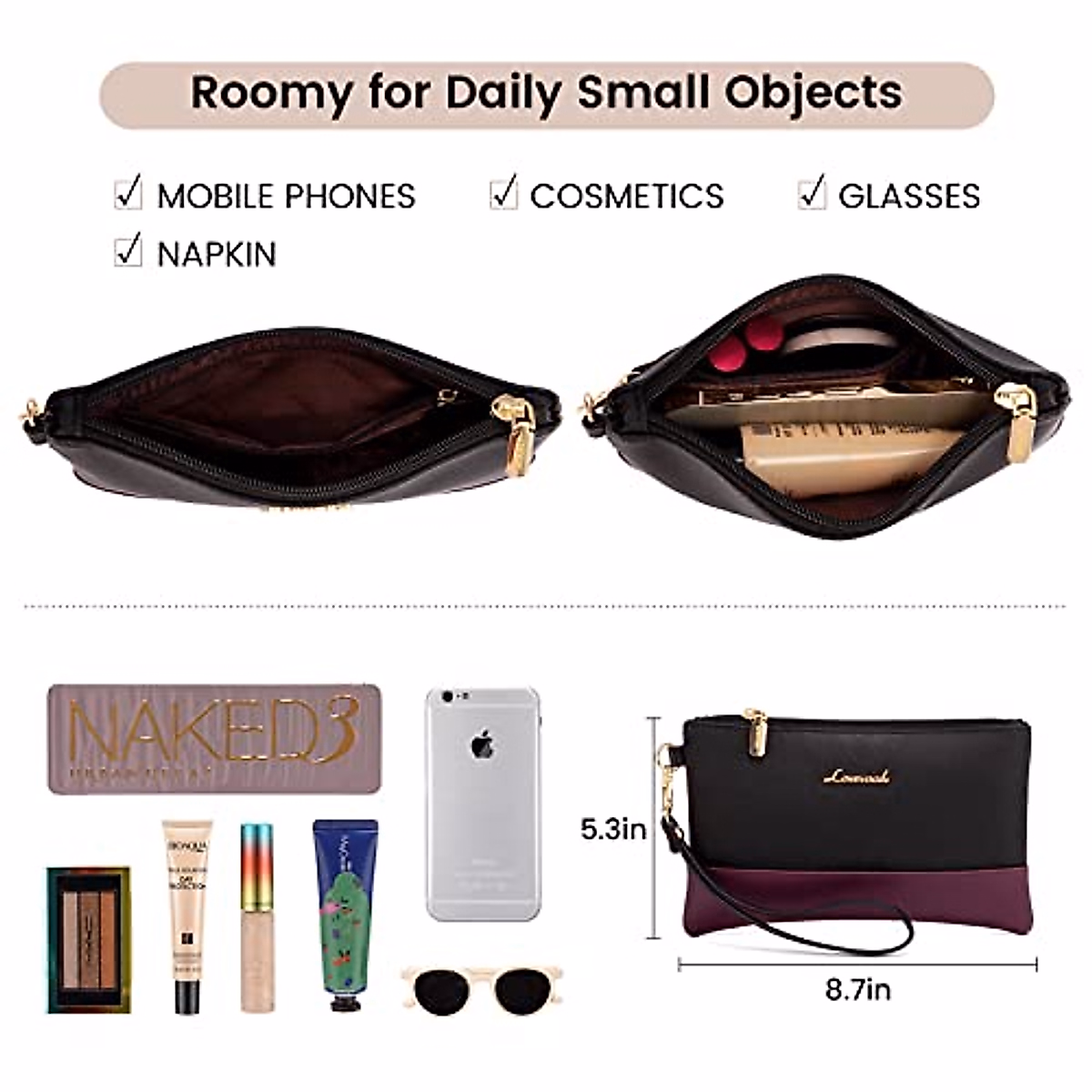 LOVEVOOK Laptop Bag for Women 15.6 Inch Tote Work Professional Leather Computer Briefcase Waterproof Handbag Shoulder Large Capacity Business Teacher Office Crossbody Purse